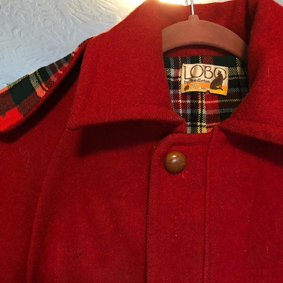 Pendleton | Jackets & Coats | Vintage 7s Lobo By Pendleton Red Wool Coat | Poshmark